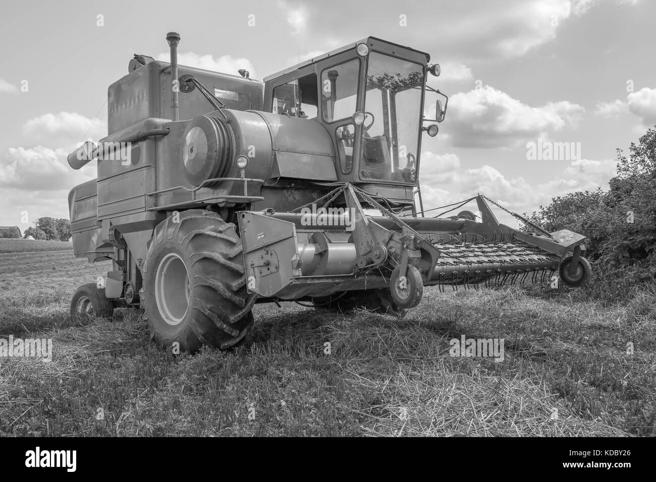 Combine harvester Black and White Stock Photos & Images - Alamy