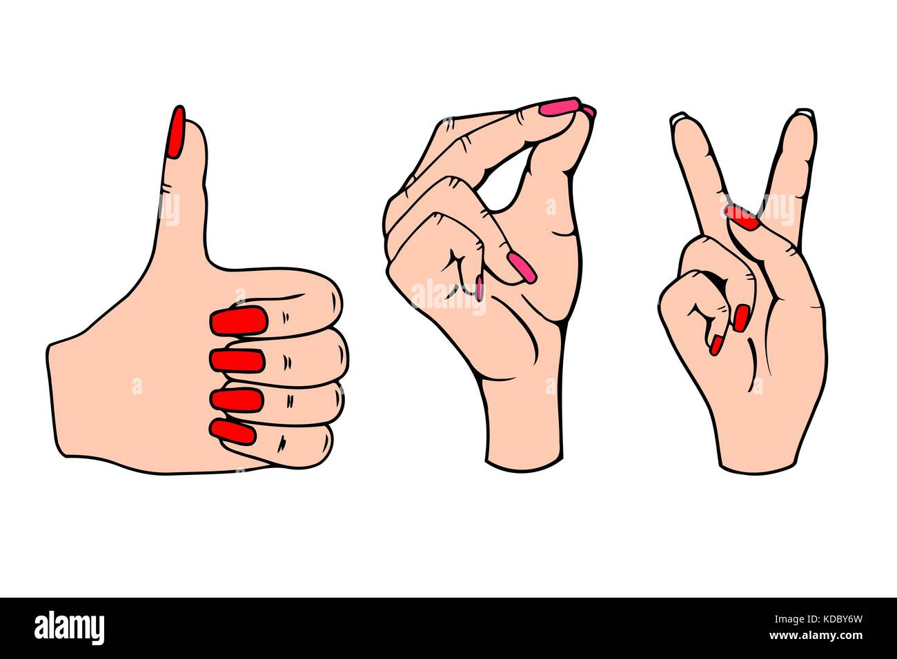 Female hands symbolizing: click well and win. Vector illustration ...