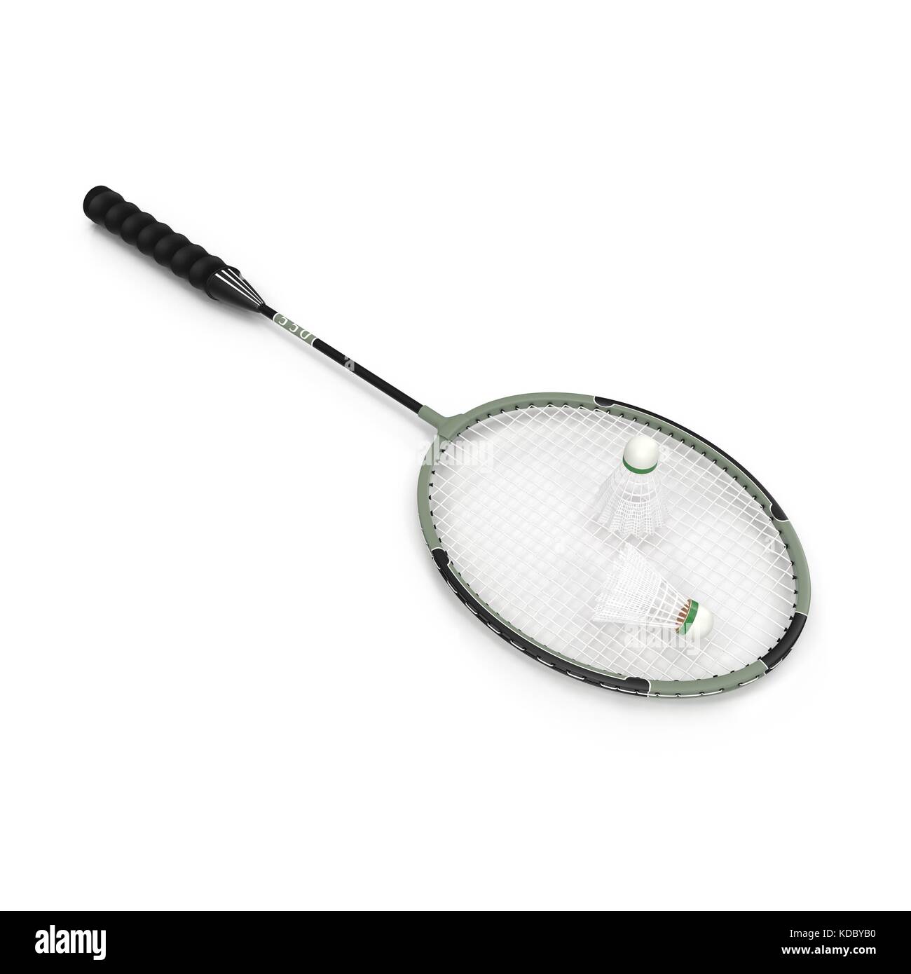 Badminton racket and shuttlecock isolated on white Stock Photo - Alamy