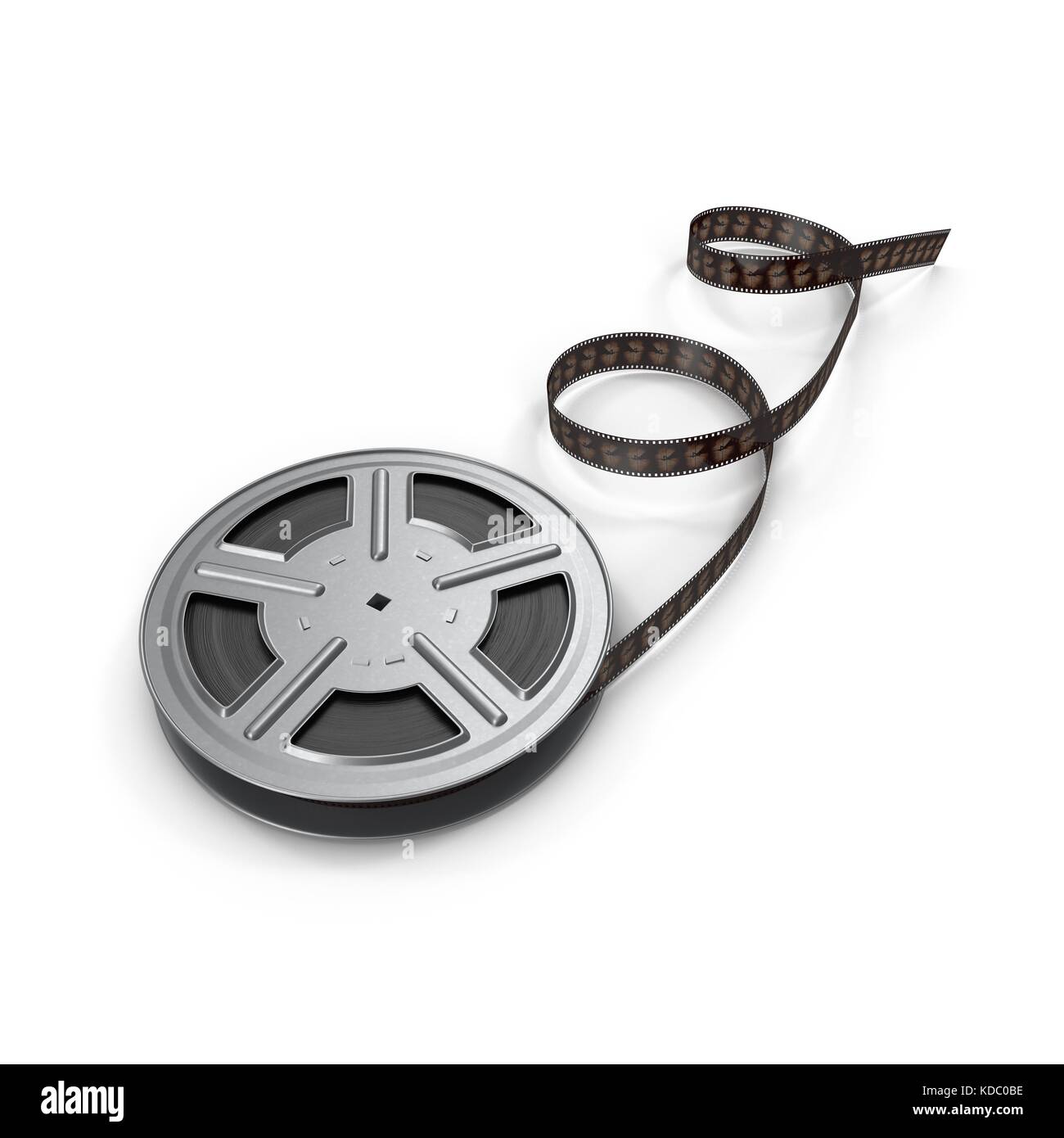 Movie film reel on white Stock Photo - Alamy
