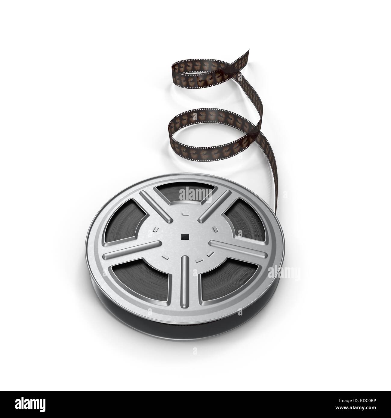 Movie film reel on white Stock Photo - Alamy