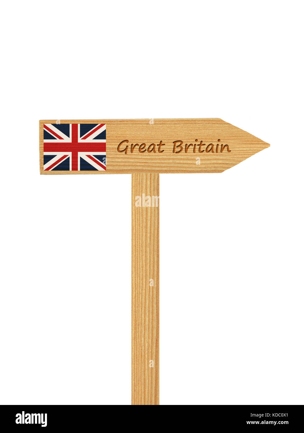 Direction sign to Great Britain Stock Photo - Alamy