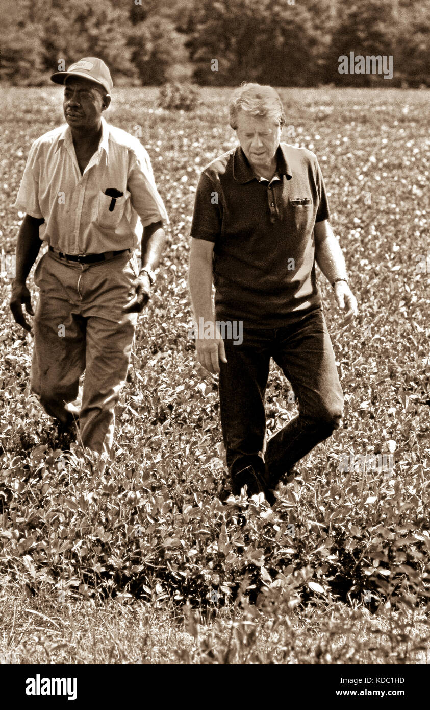 President Jimmy Carter and his brother Billy Carter are joined by a ...