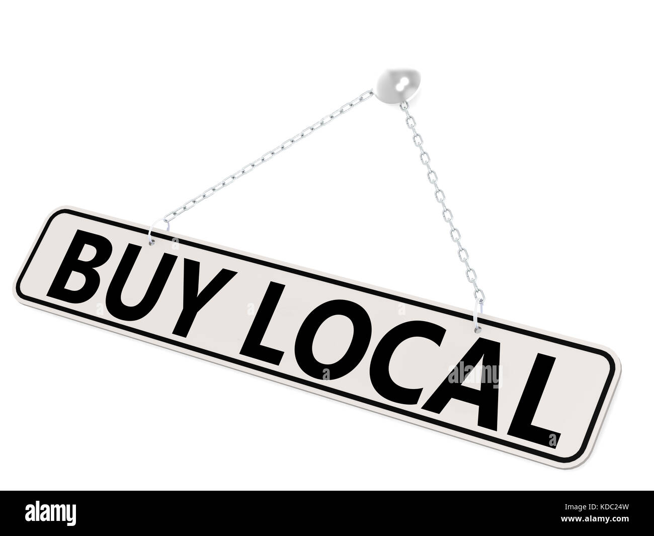 Buy local banner isolated on white, 3D rendering Stock Photo - Alamy
