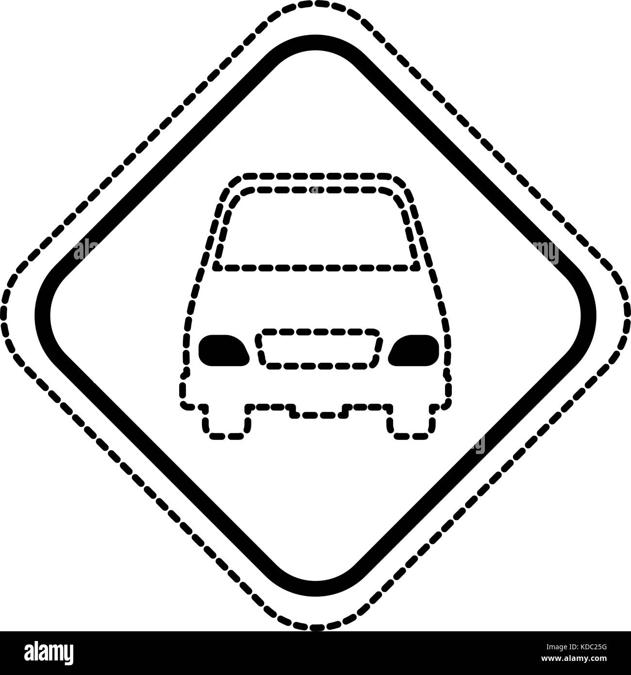 traffic signal with car vector illustration design Stock Vector Image ...