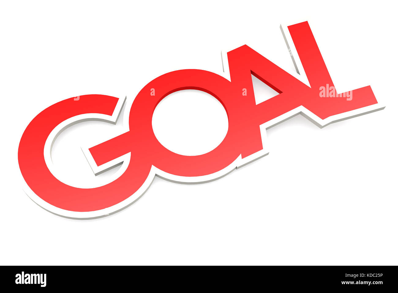 Goal word with white border, 3D rendering Stock Photo - Alamy