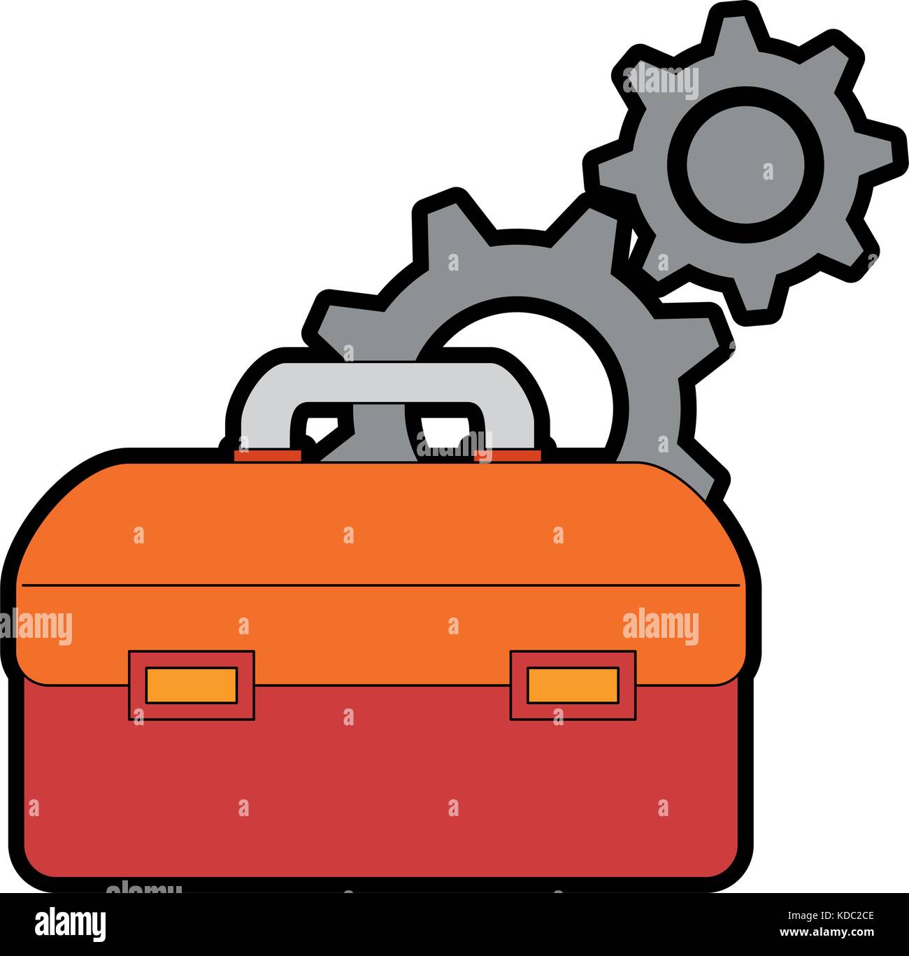 tool box with gears vector illustration design Stock Vector Image & Art ...