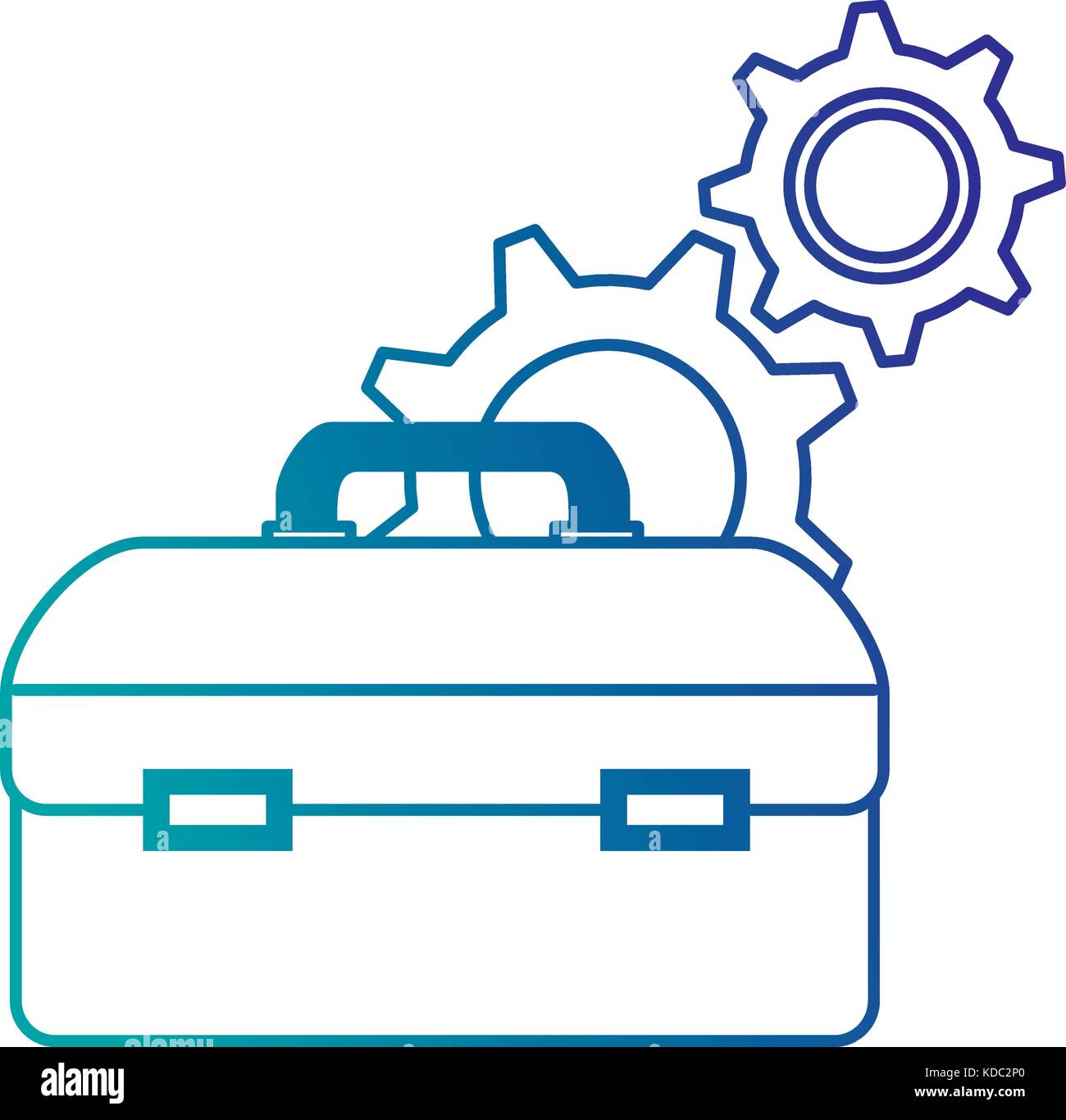 tool box with gears vector illustration design Stock Vector Image & Art ...
