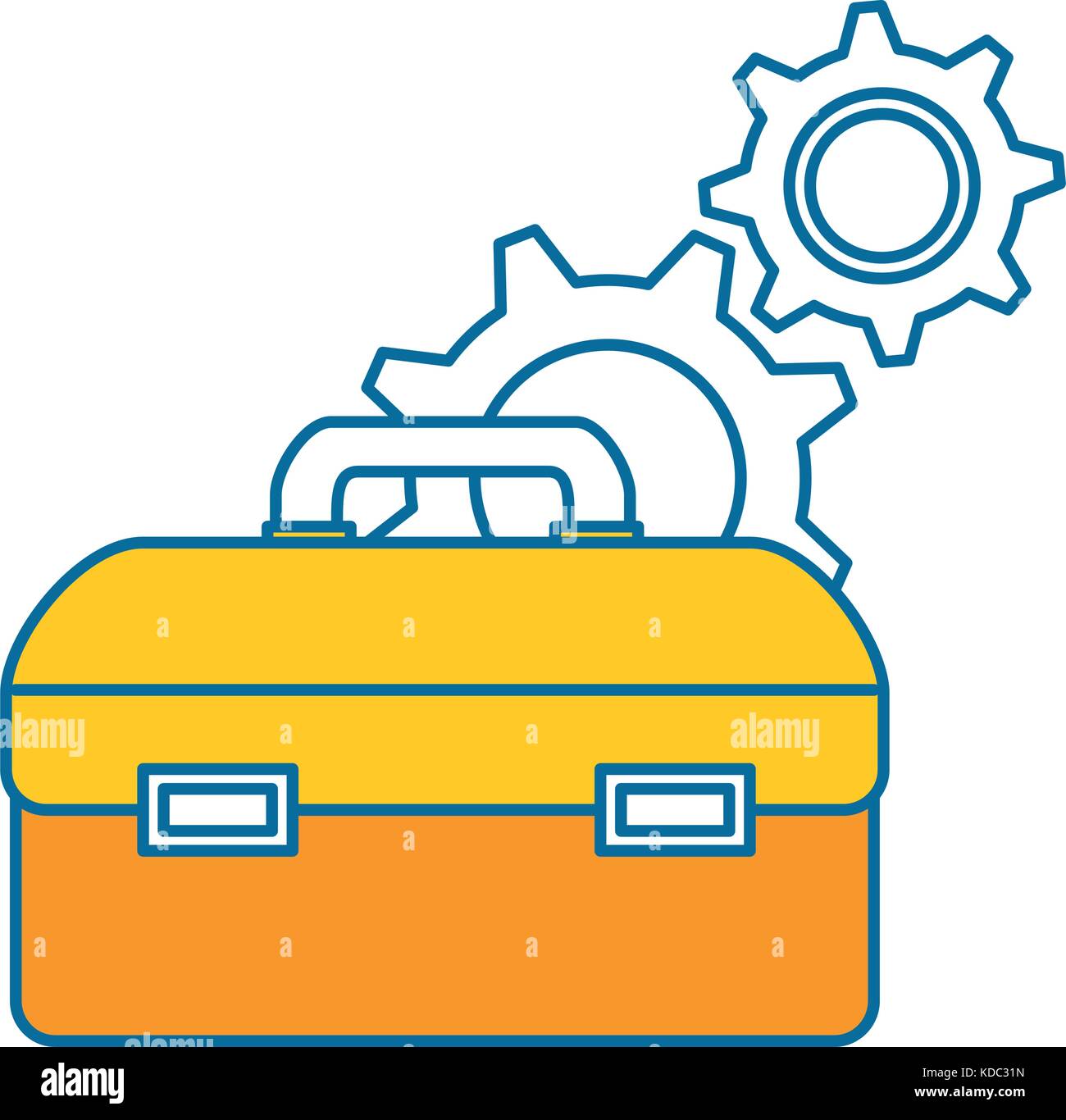 tool box with gears vector illustration design Stock Vector Image & Art ...