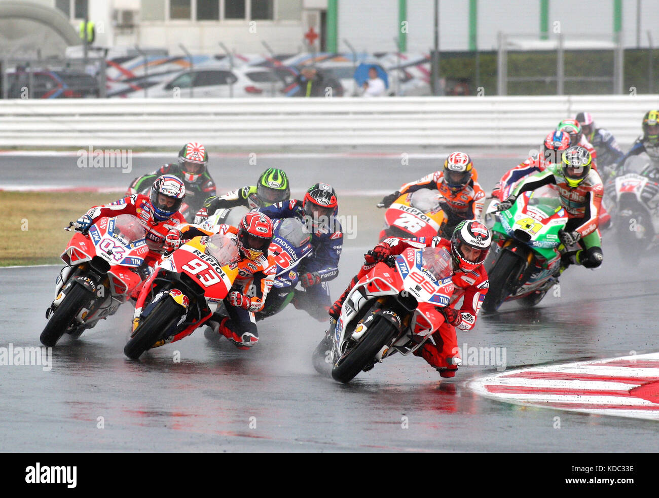 San Marino MotoGP Featuring: START, # 93 Marc MARQUEZ, # 99 Jorge ...
