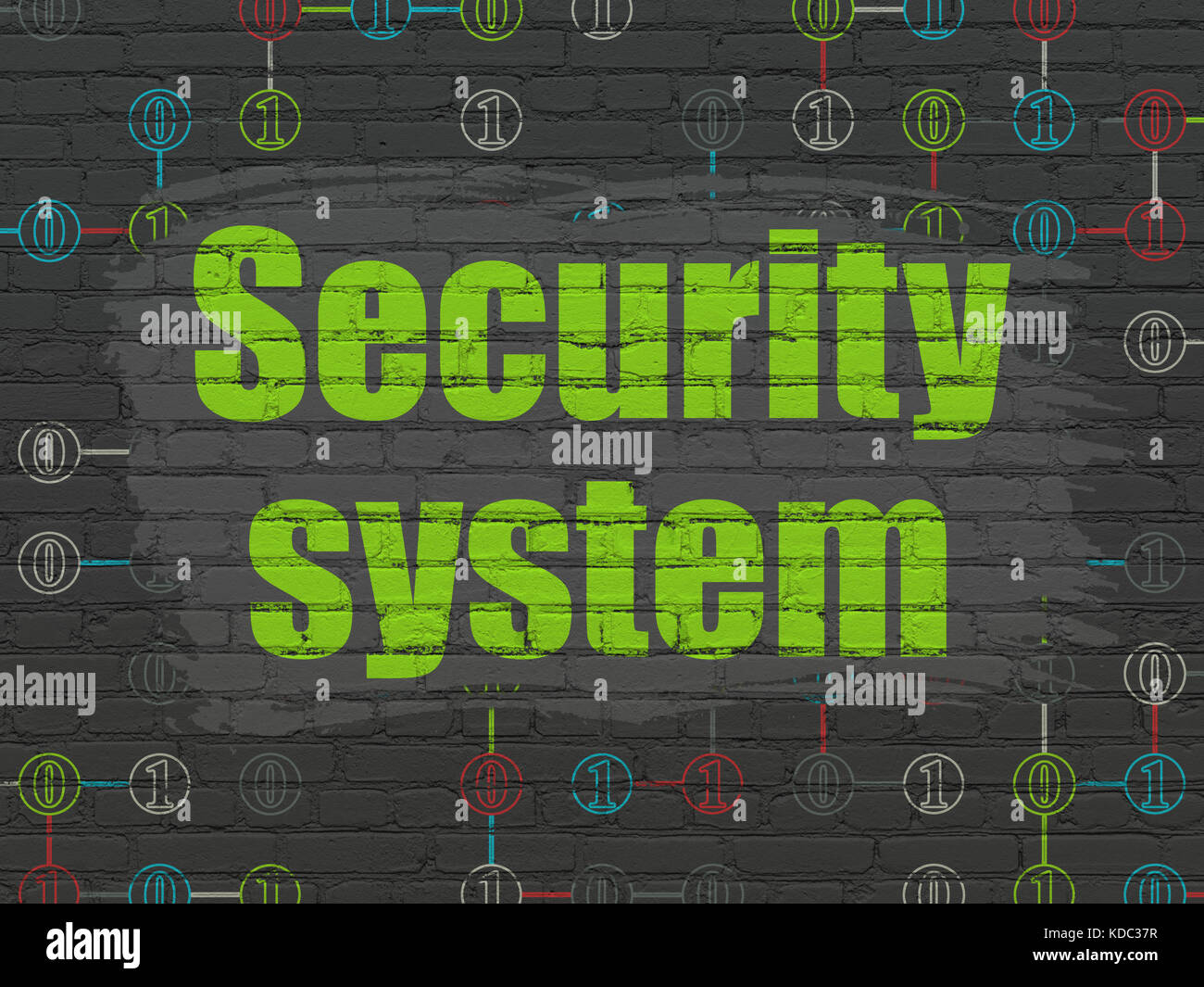 Privacy concept: Security System on wall background Stock Photo - Alamy