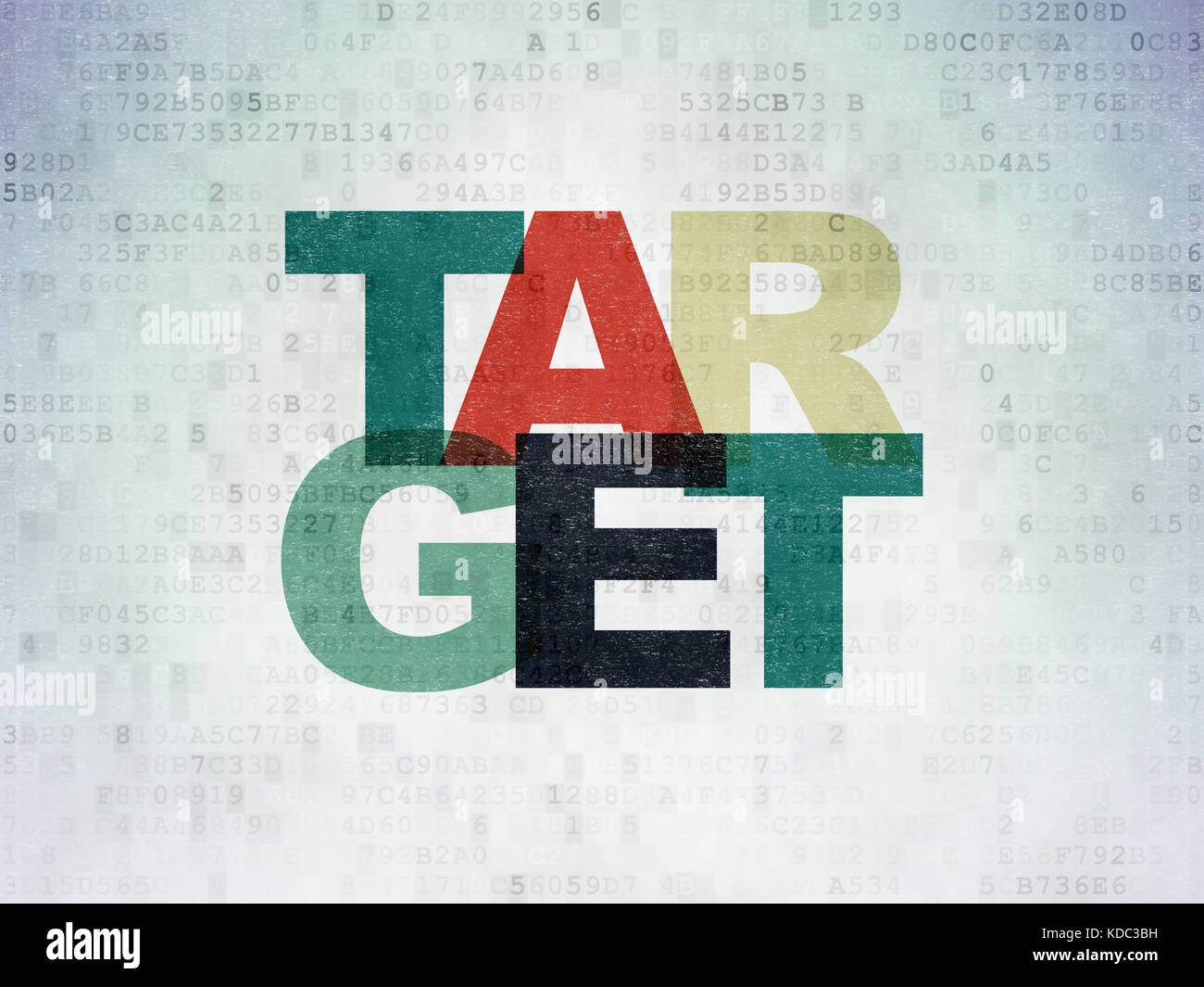 Finance concept: Target on Digital Data Paper background Stock Photo ...