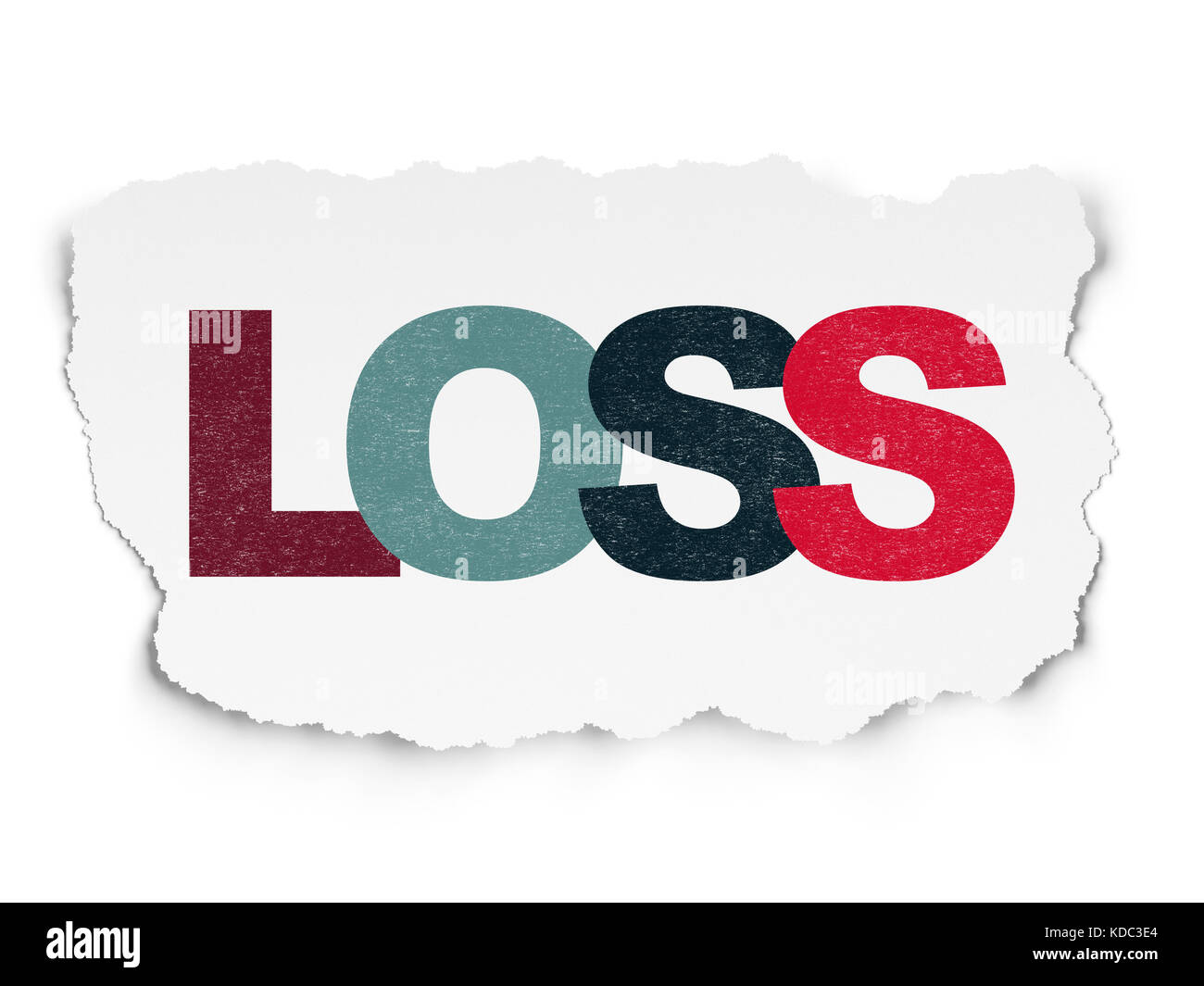 Business concept: Loss on Torn Paper background Stock Photo - Alamy