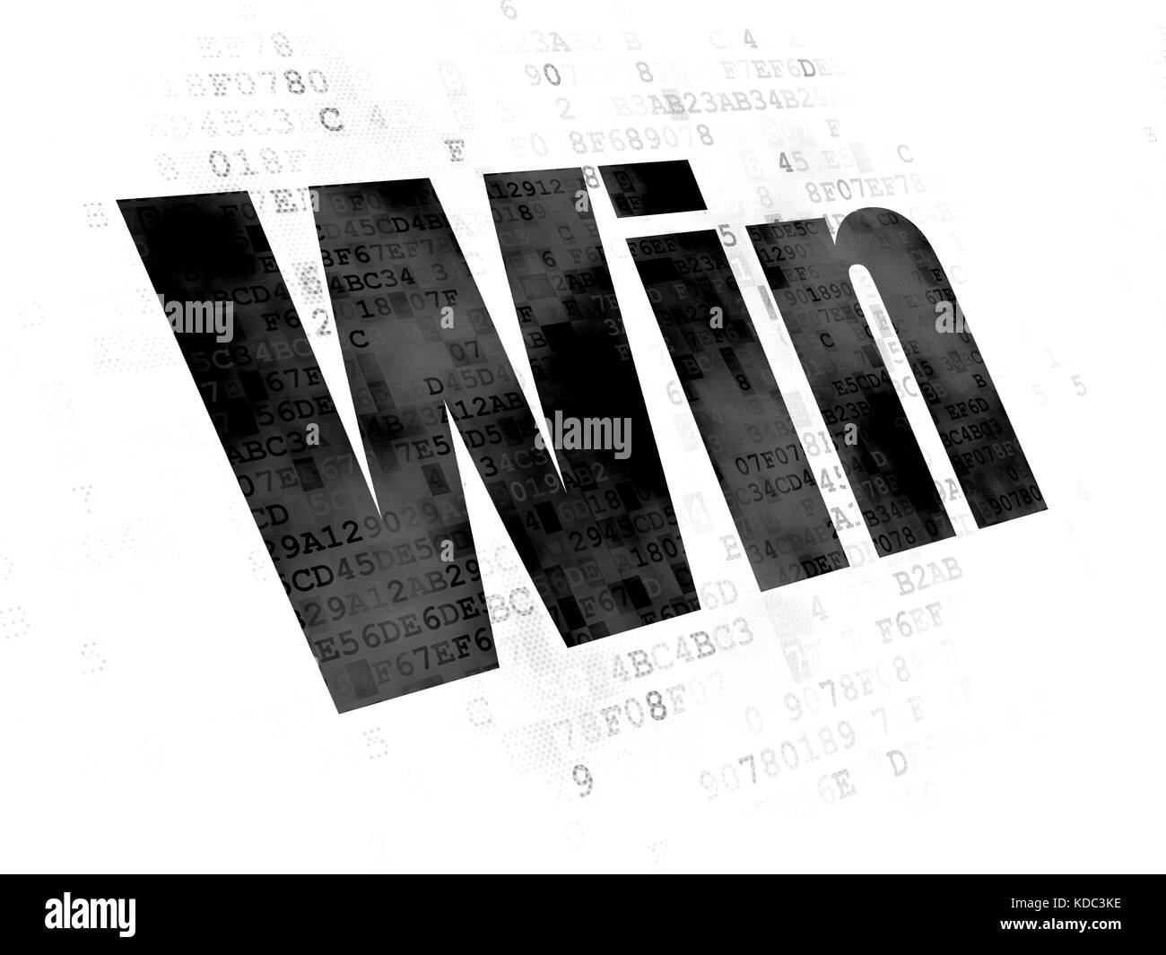 Finance concept: Win on Digital background Stock Photo - Alamy