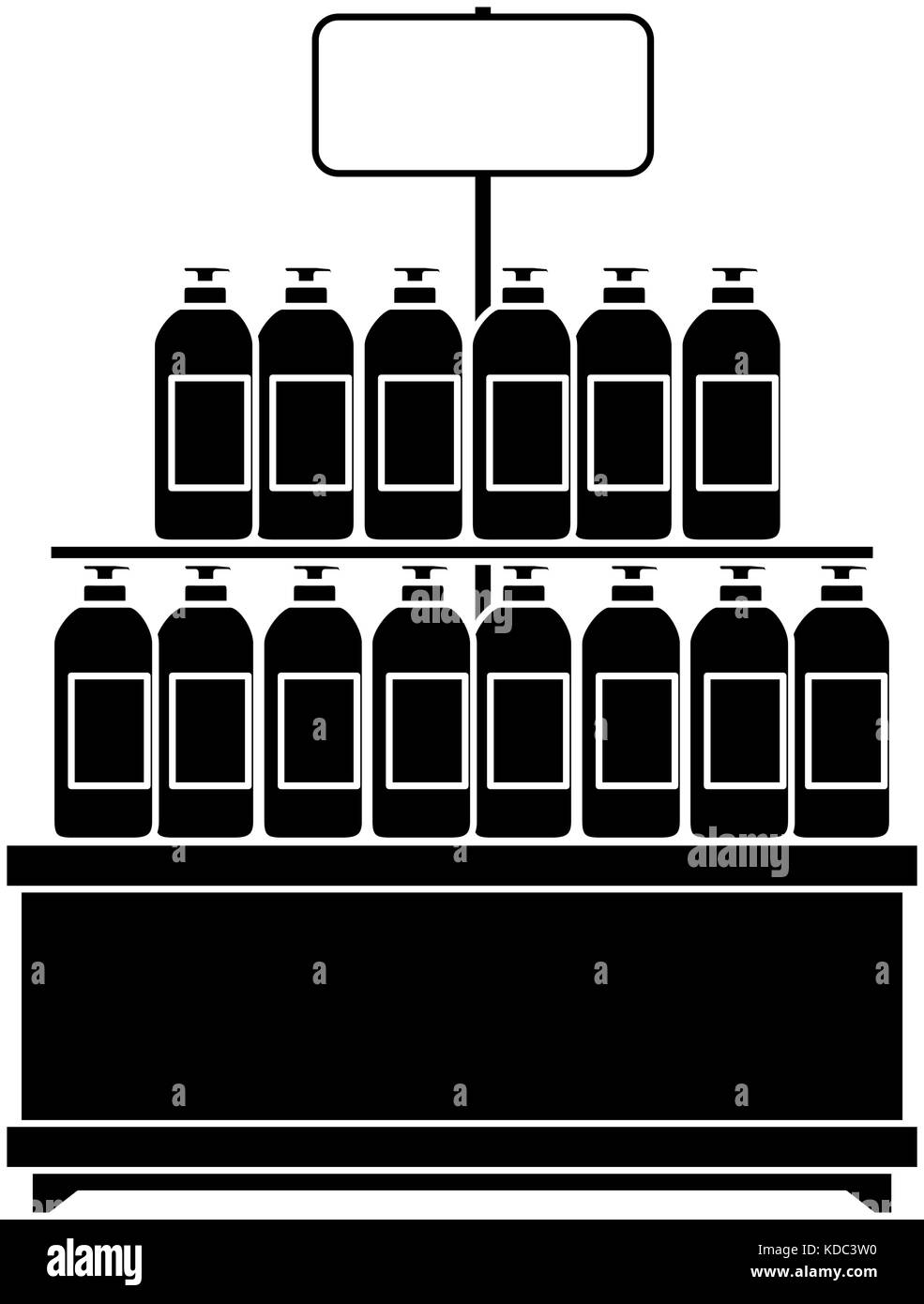 supermarket shelf with products vector illustration design Stock Vector ...