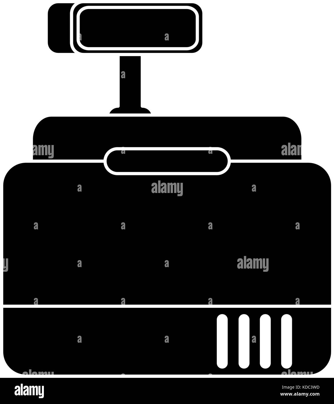 supermarket cash machine icon vector illustration design Stock Vector ...