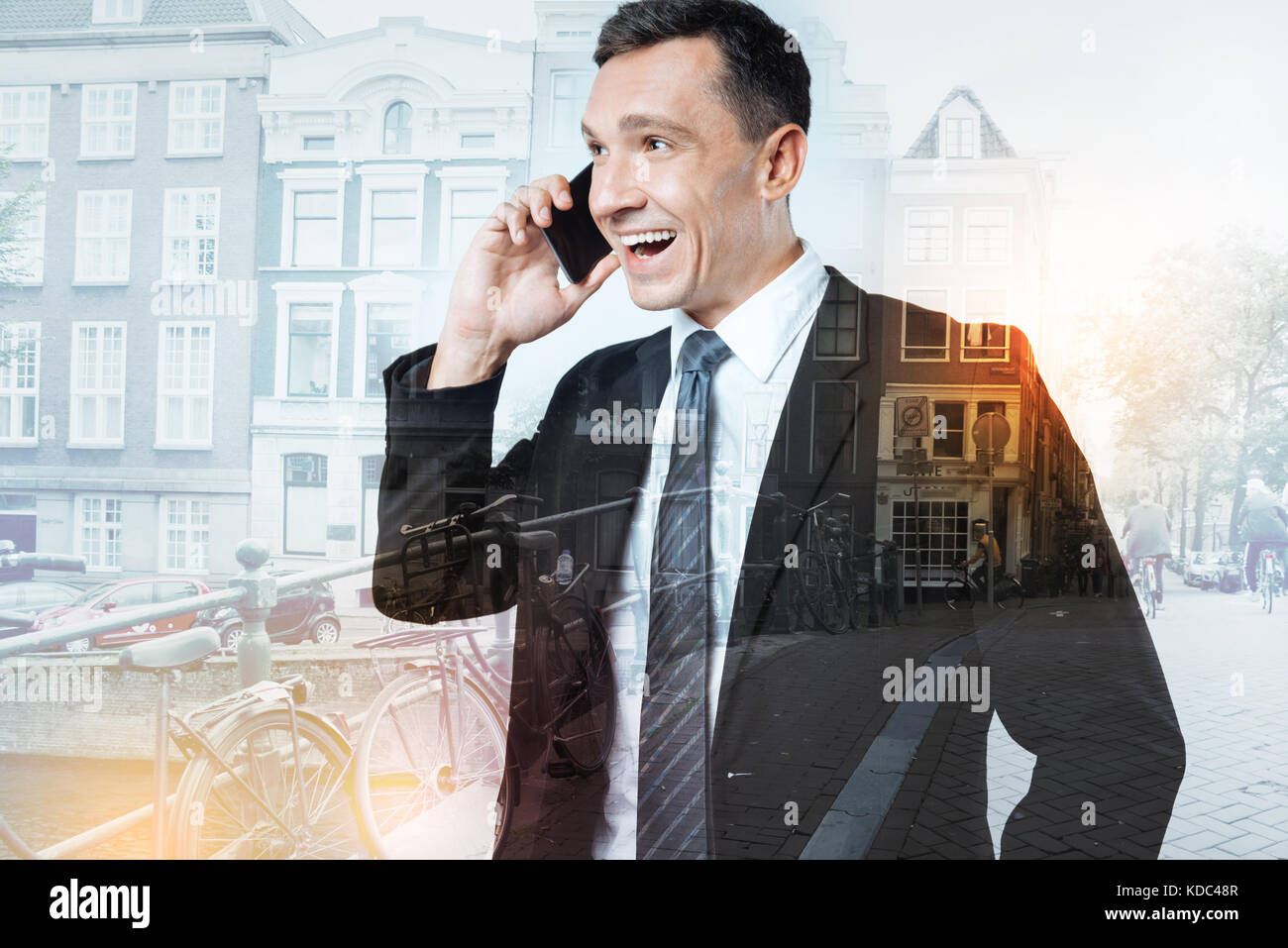 Glad positive friendly man hi-res stock photography and images - Alamy
