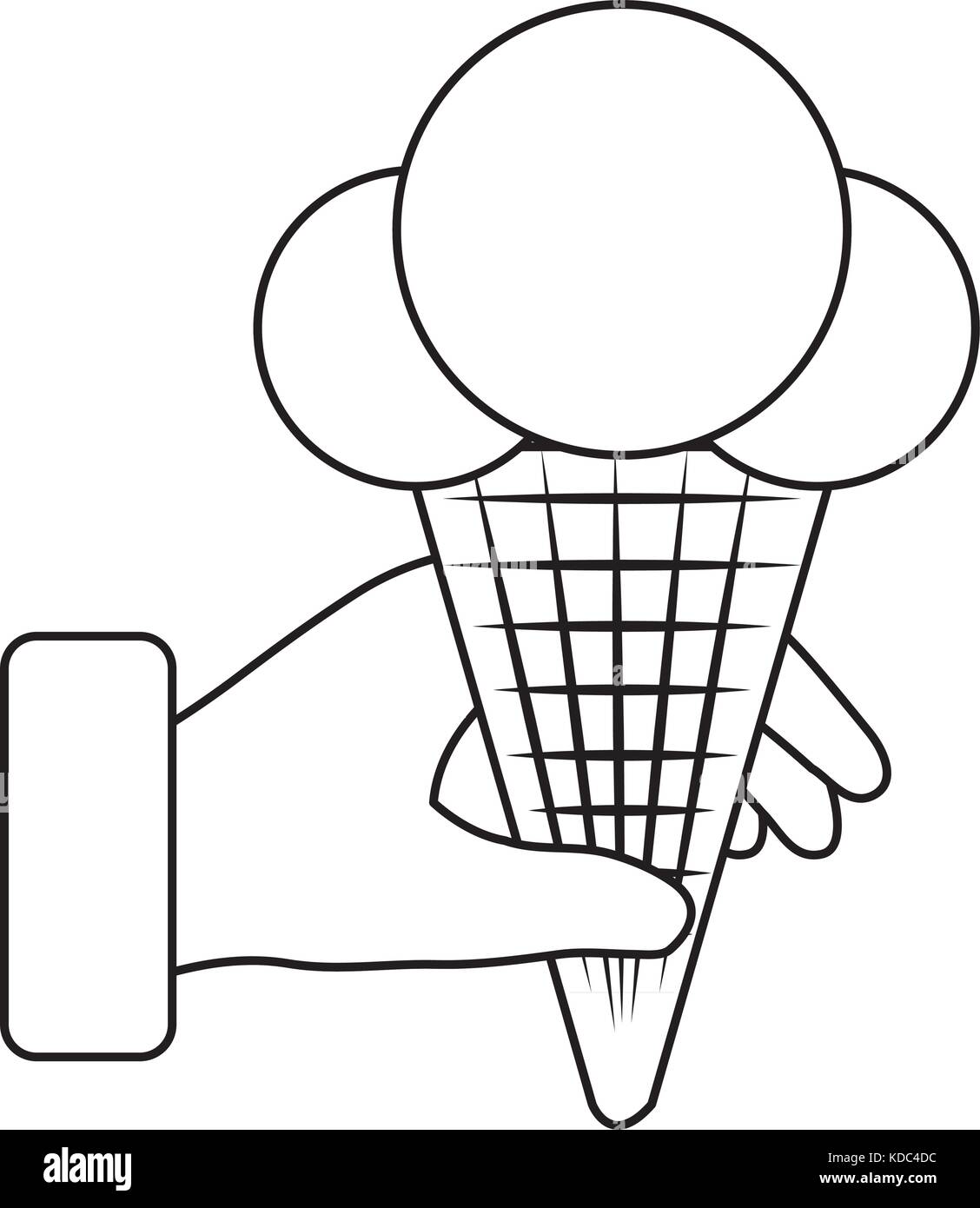 hand with ice cream vector illustration design Stock Vector Image & Art ...