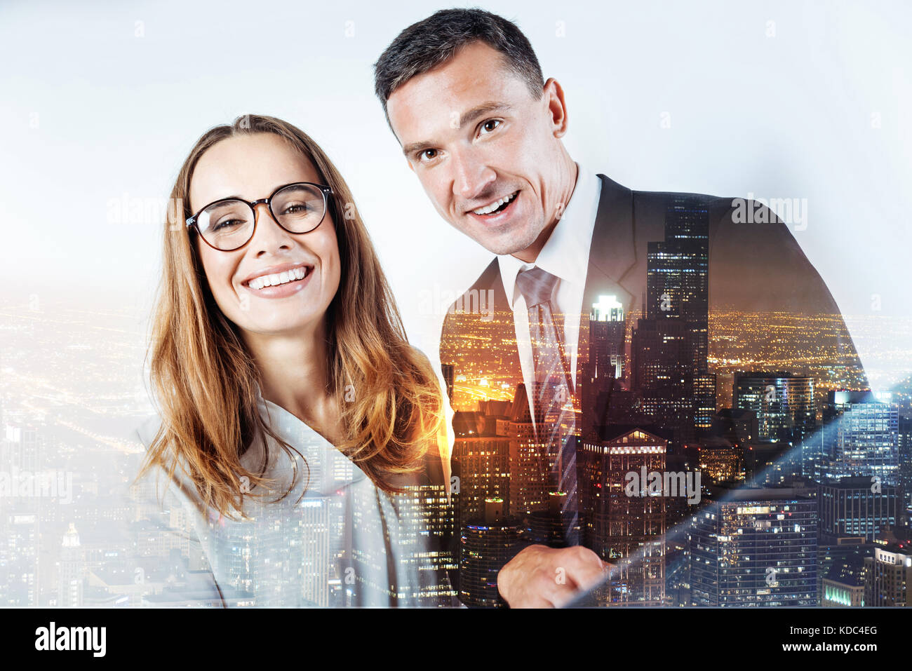 Collage two young people hi-res stock photography and images - Alamy