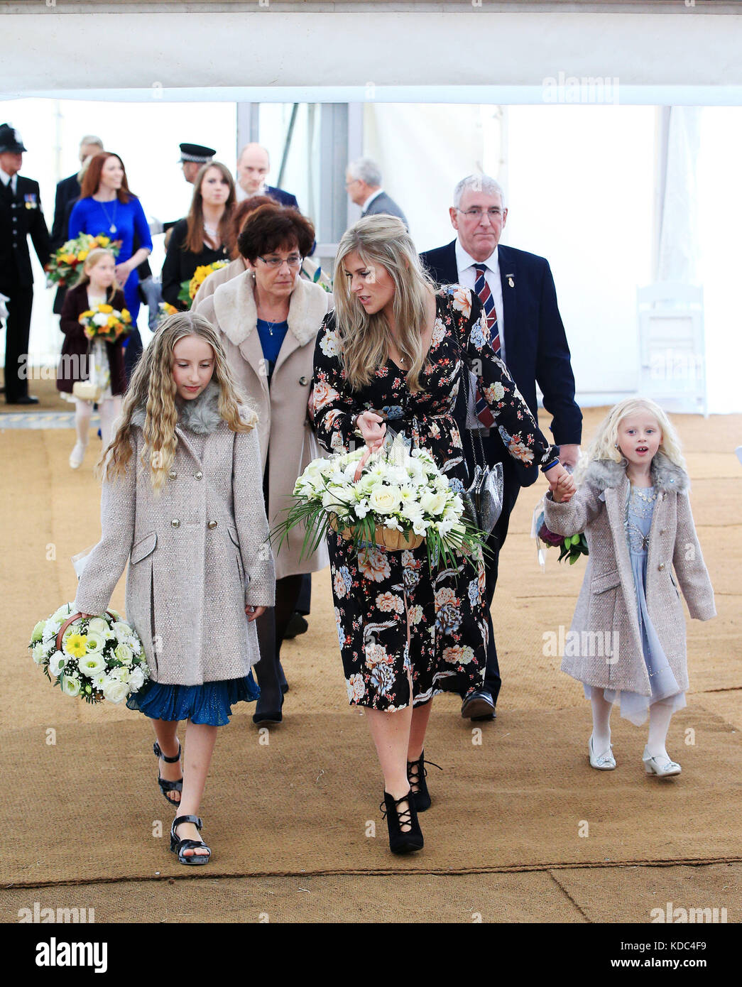 Jen Phillips, the widow of Pc Dave Phillips and their daughters Abigail ...