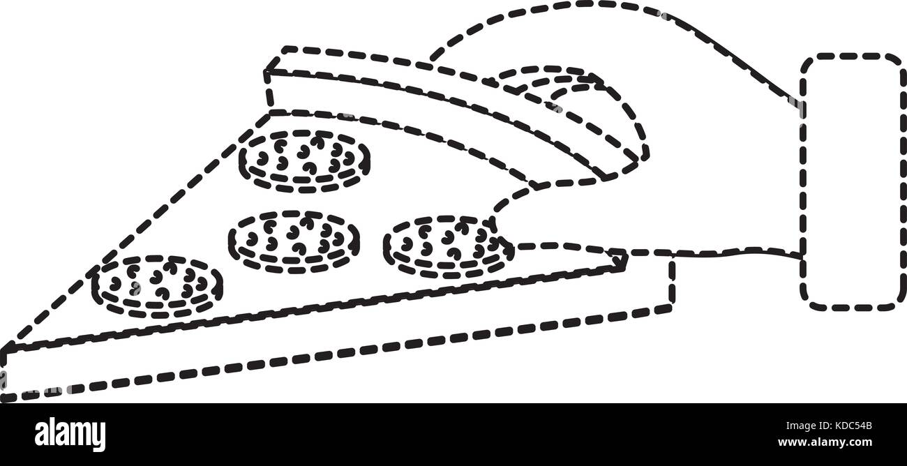 hand with delicious italian pizza vector illustration design Stock ...