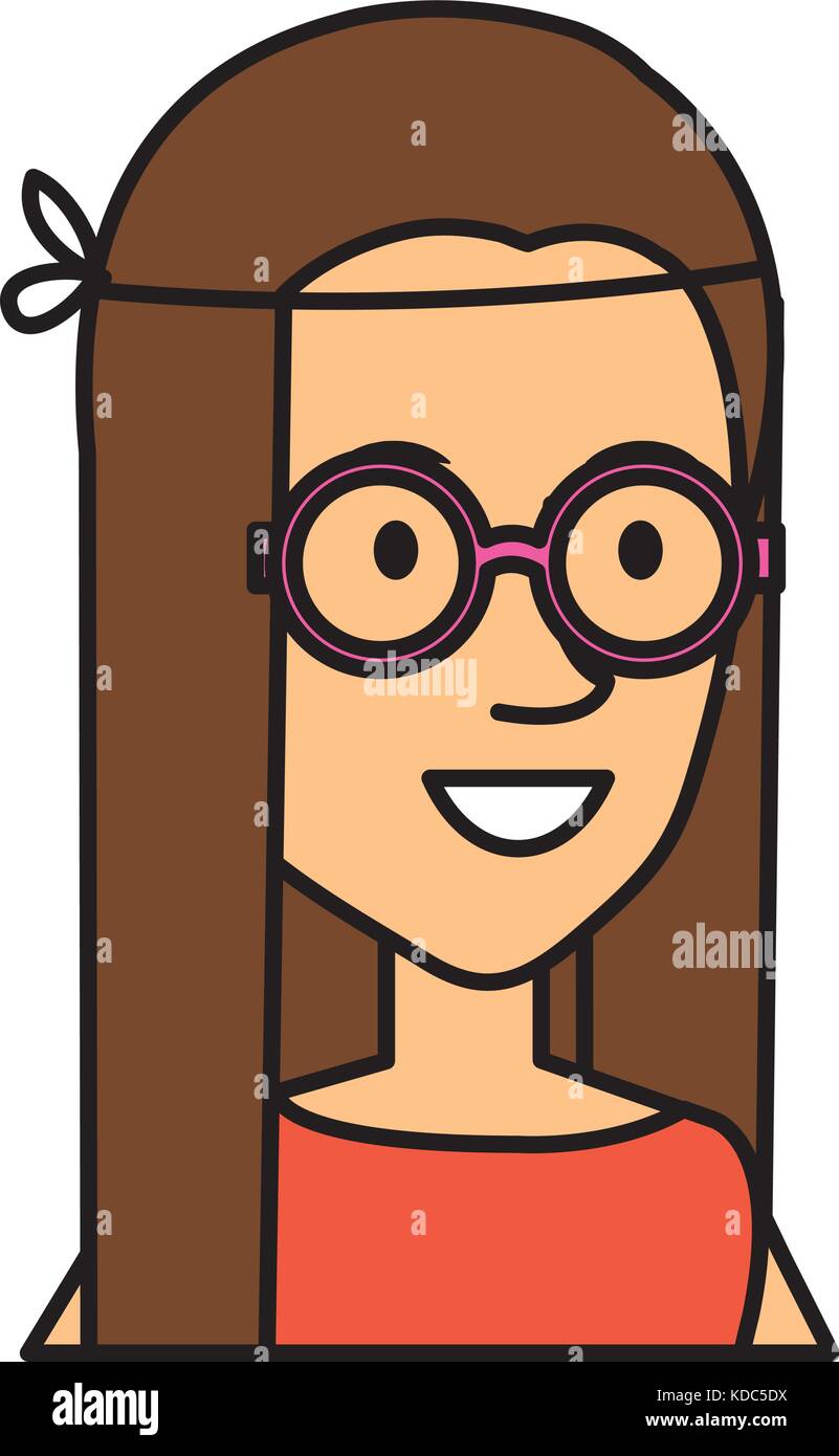 hippie woman avatar character vector illustration design Stock Vector ...