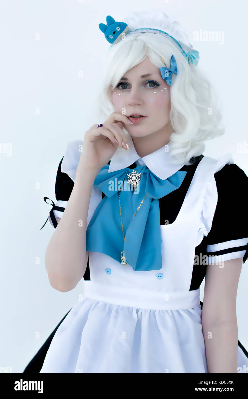 Cute young cosplay Maid Stock Photo - Alamy