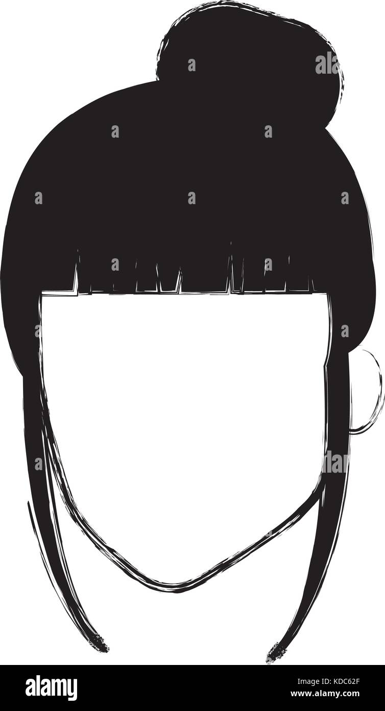 beautiful woman head avatar character vector illustration design Stock ...