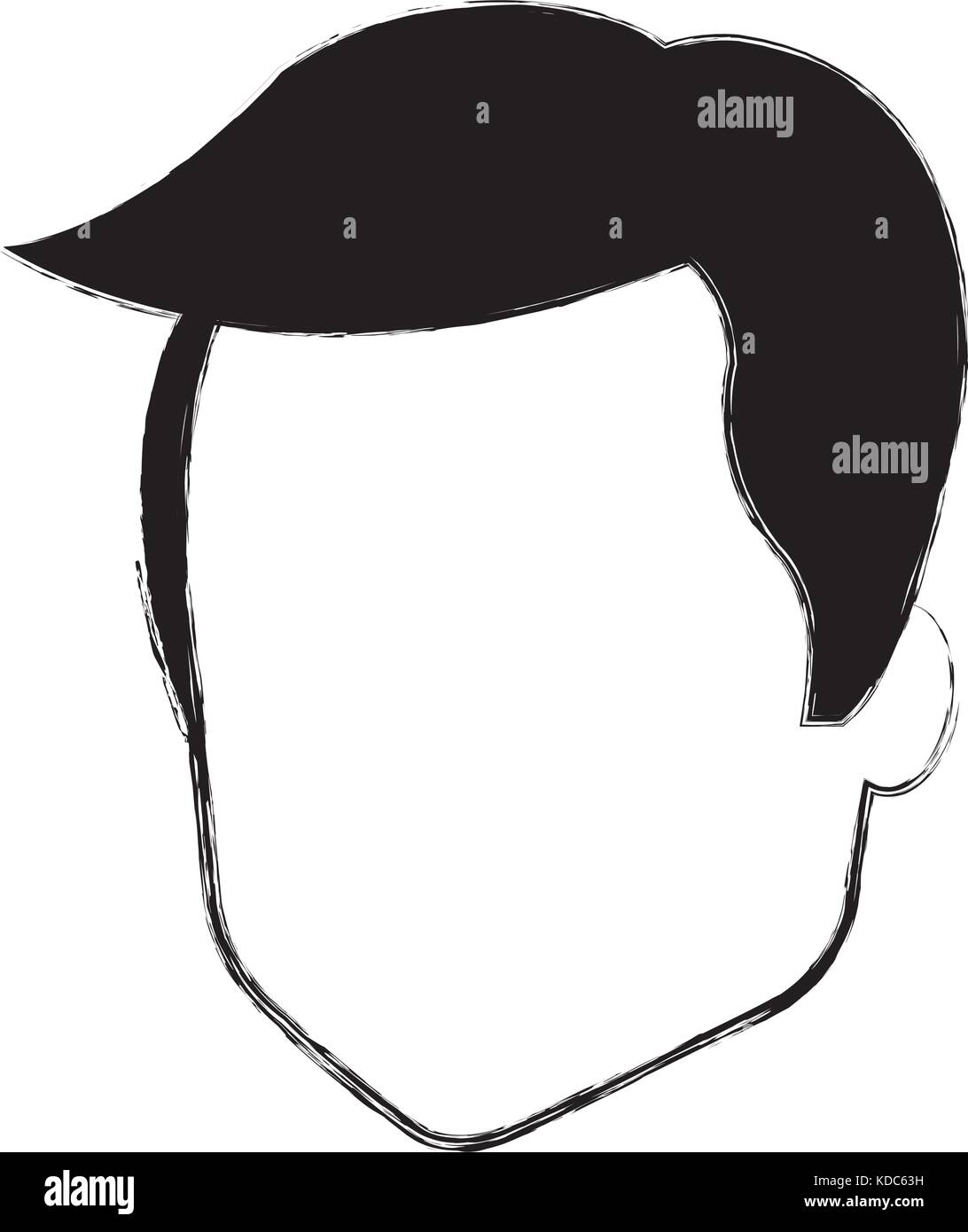 young man head avatar character vector illustration design Stock Vector ...
