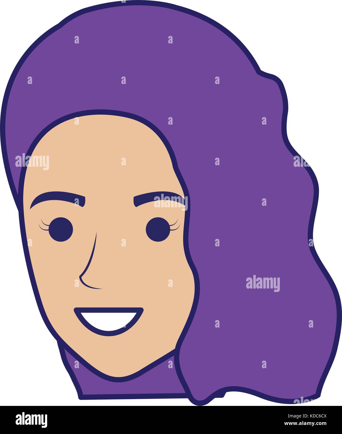 beautiful woman head avatar character vector illustration design Stock ...