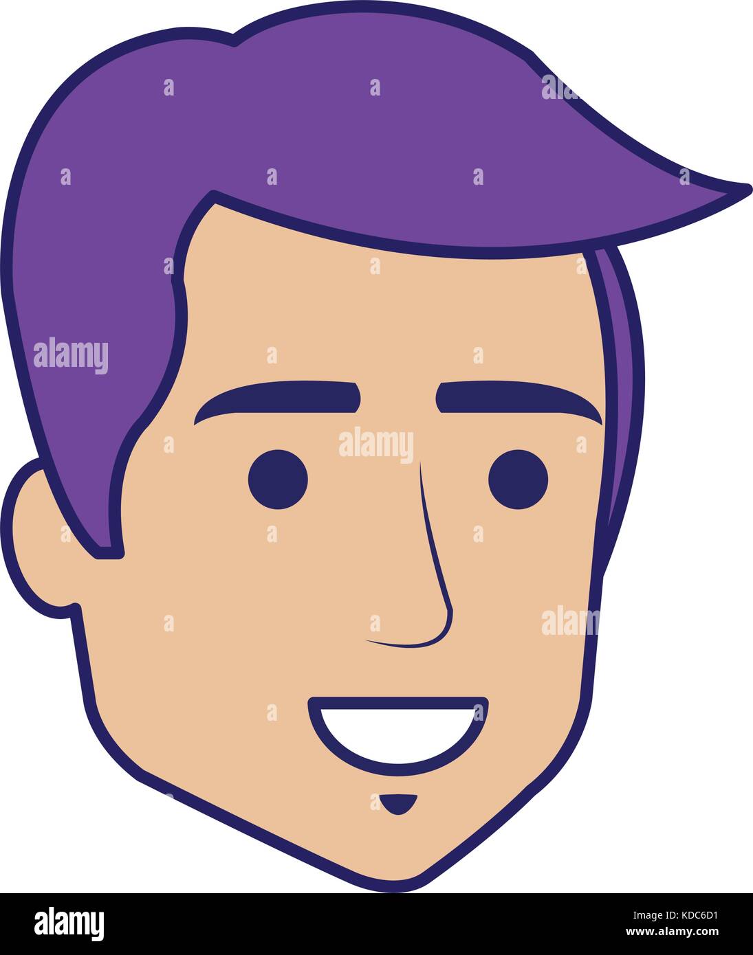 young man head avatar character vector illustration design Stock Vector ...