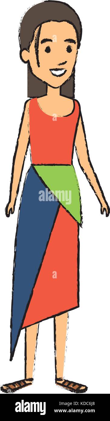 hippie woman avatar character vector illustration design Stock Vector ...