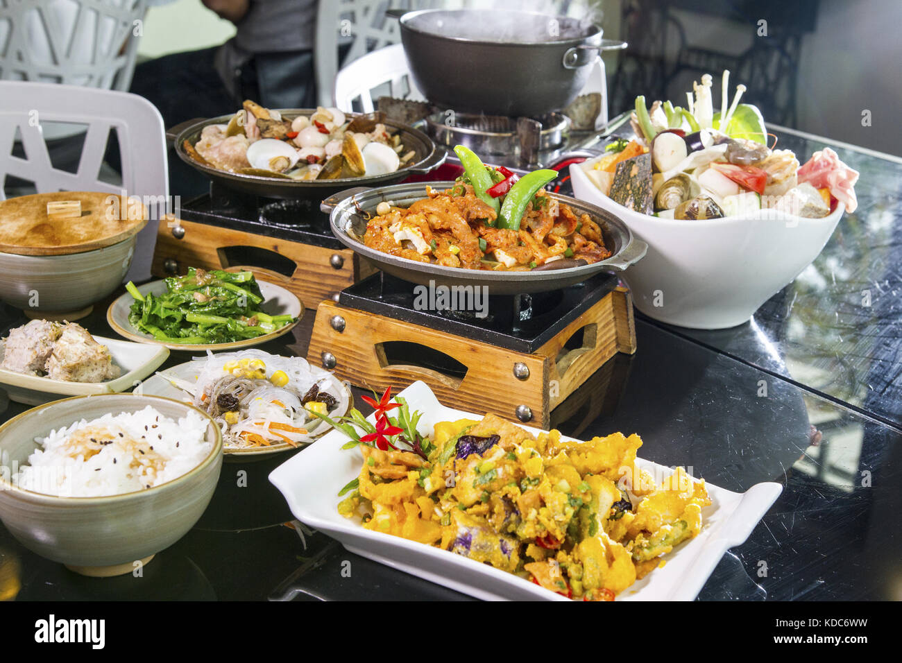 seafood hot pot Stock Photo - Alamy