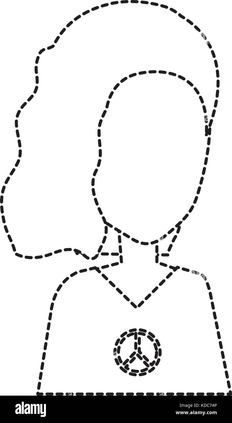 hippie woman avatar character vector illustration design Stock Vector ...