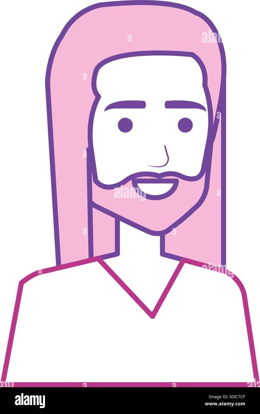 hippie man avatar character vector illustration design Stock Vector ...