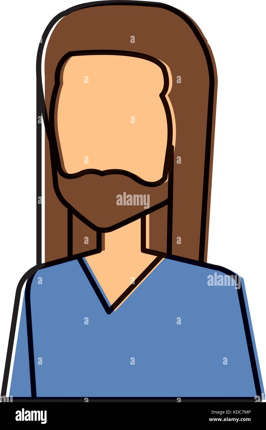 hippie man avatar character vector illustration design Stock Vector ...