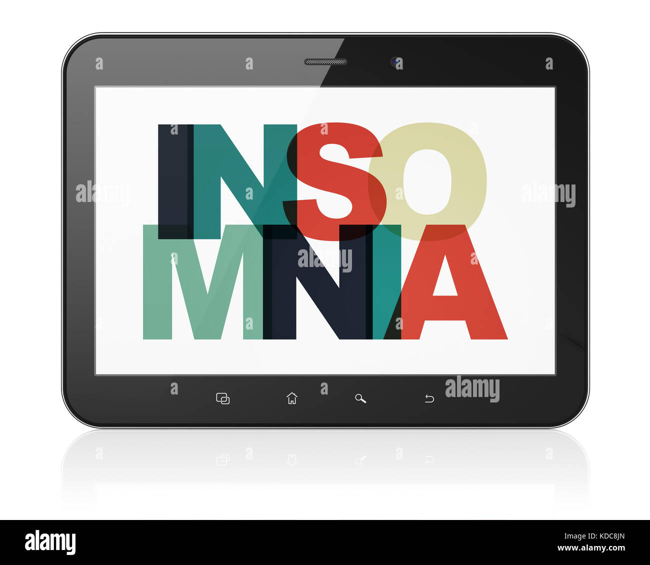 Healthcare concept: Tablet Computer with Insomnia on display Stock ...