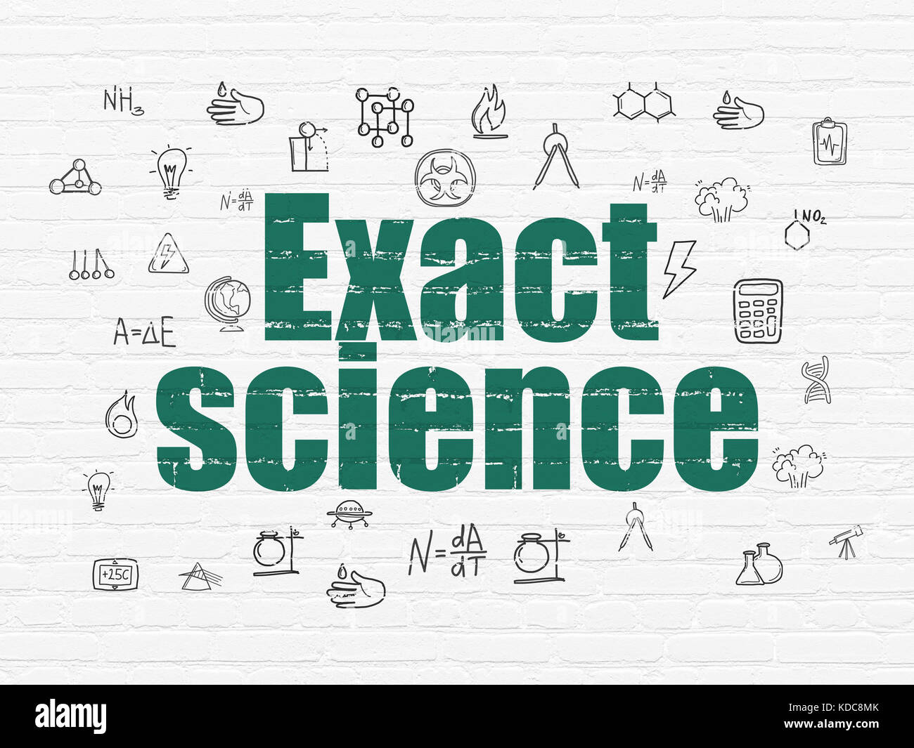 Science concept: Exact Science on wall background Stock Photo - Alamy
