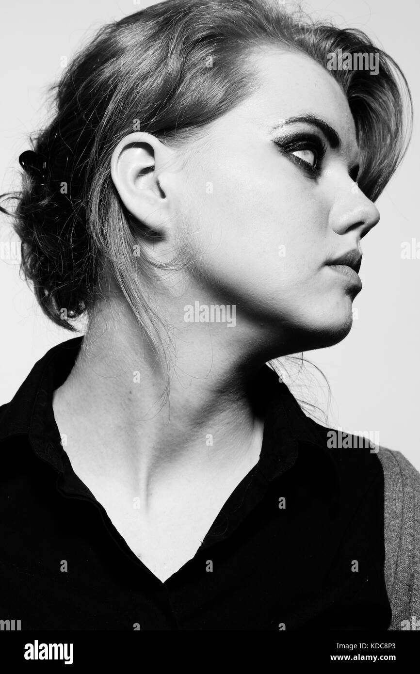 Portrait Black And White Side