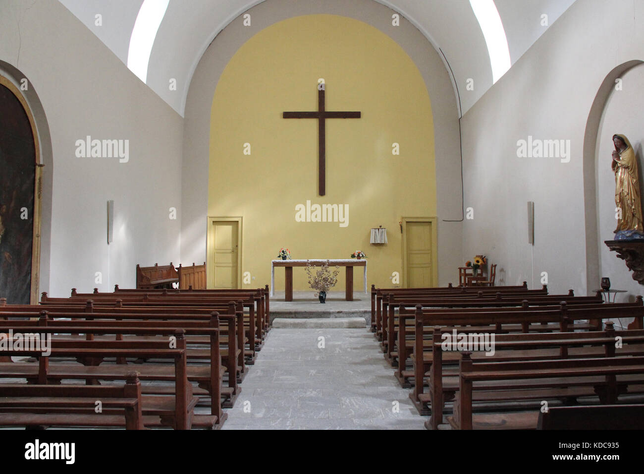 Catholic church (Saint-Laurent church) in Aas (France Stock Photo - Alamy