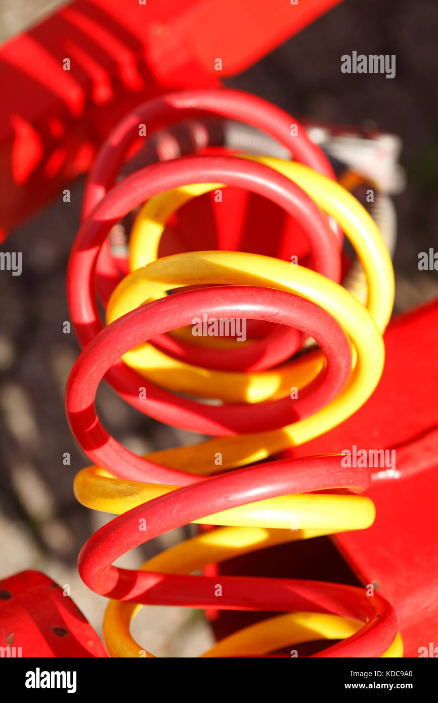colorful red and yellow electric cables Stock Photo - Alamy