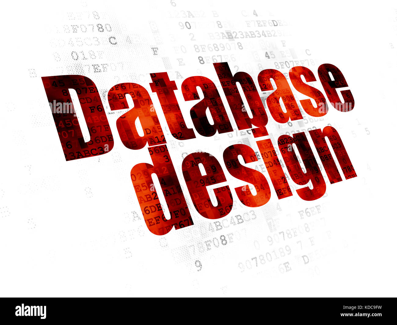 Programming concept: Database Design on Digital background Stock Photo ...