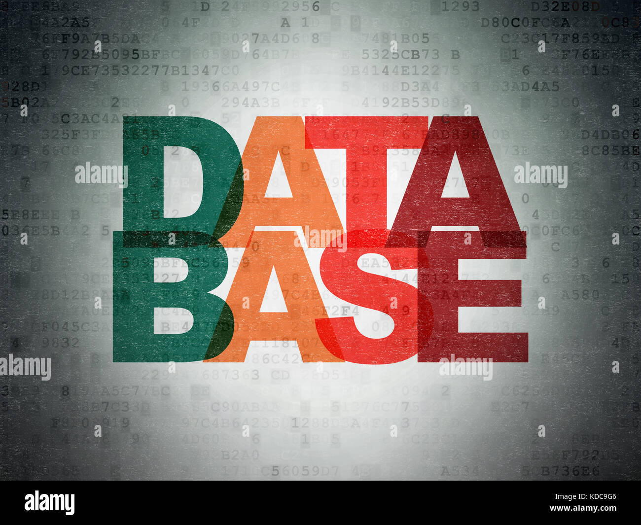 Programming concept: Database on Digital Data Paper background Stock ...