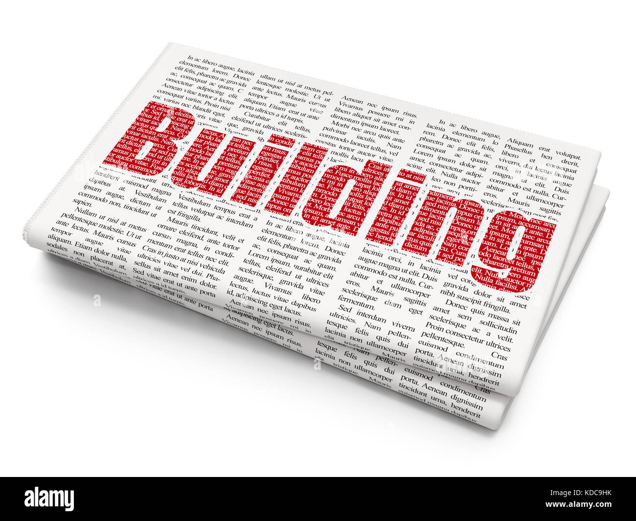 Construction concept: Building on Newspaper background Stock Photo - Alamy