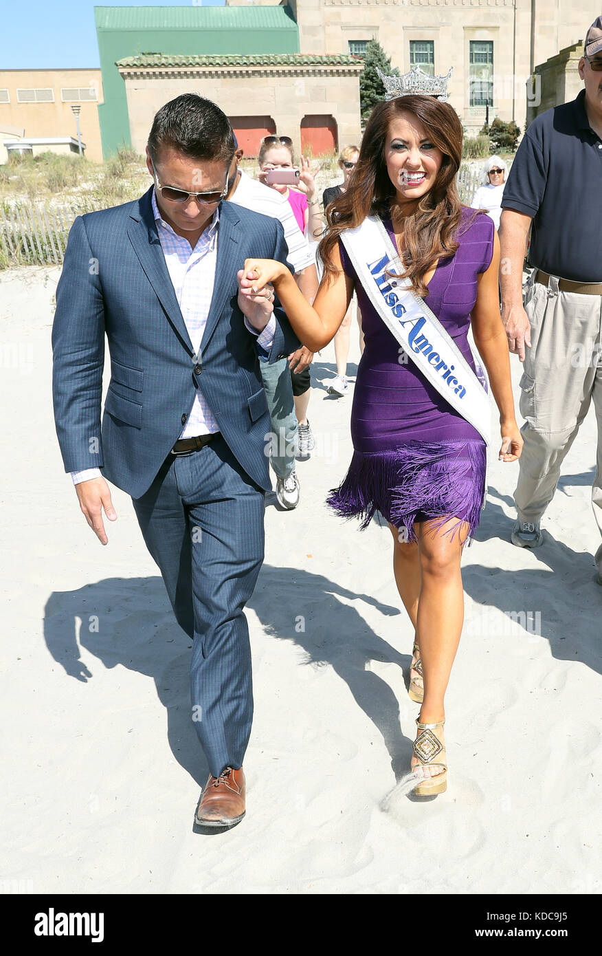 Miss America 2018, Cara Mund during a Beach photocall on The Boardwalk ...