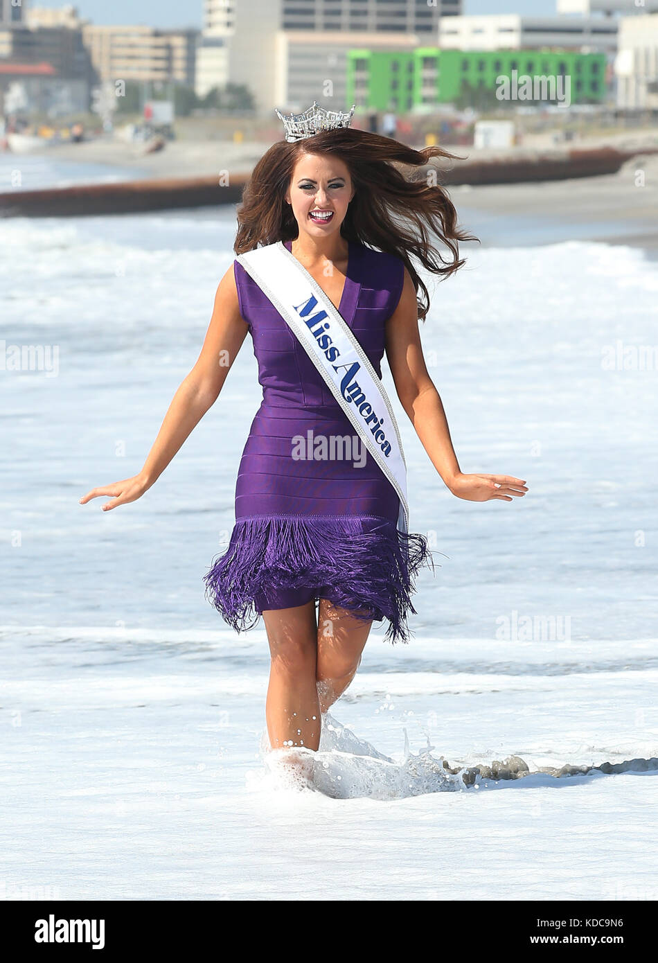 Miss America 2018, Cara Mund during a Beach photocall on The Boardwalk ...