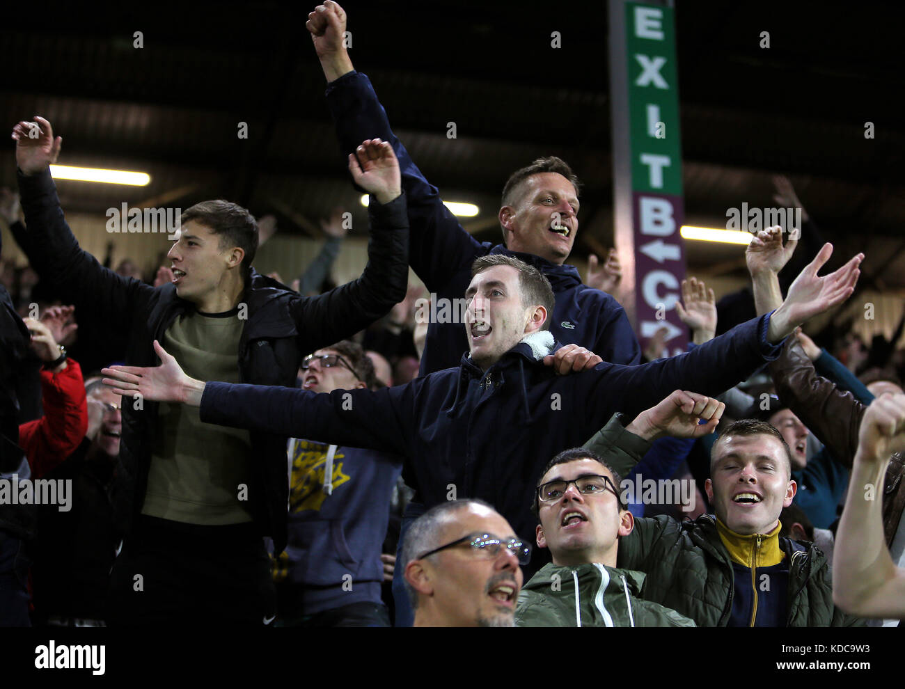 Fans in the stands show their support Stock Photo - Alamy