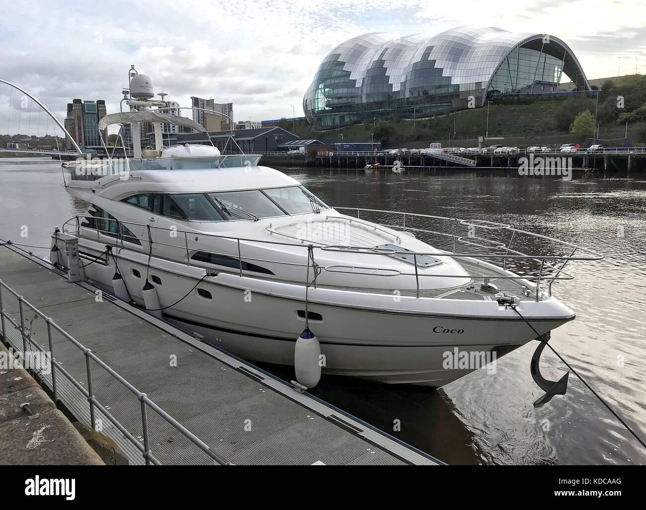 The yacht Coco on Newcastle Quayside, the boat was set adrift by David ...