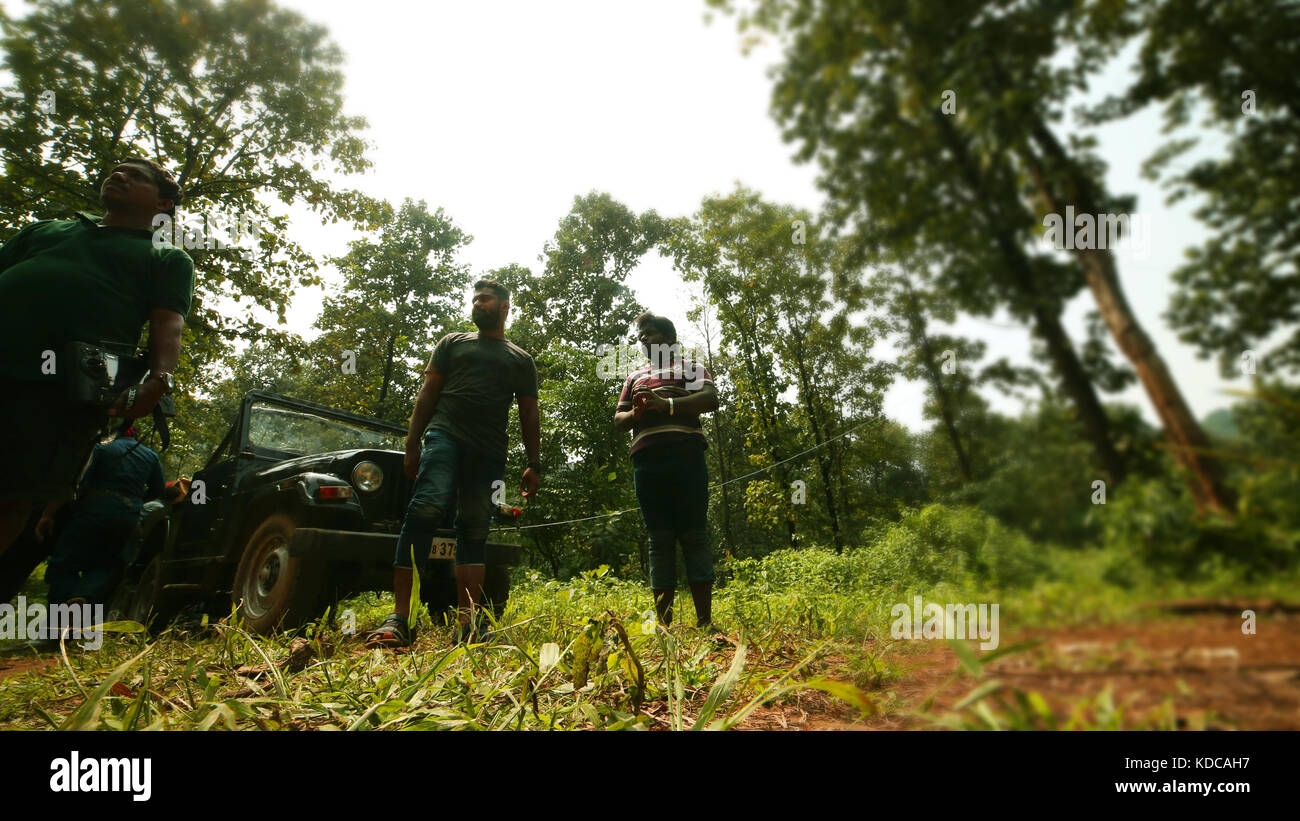 Film Crew On Location Movie Shooting Stock Photo - Alamy