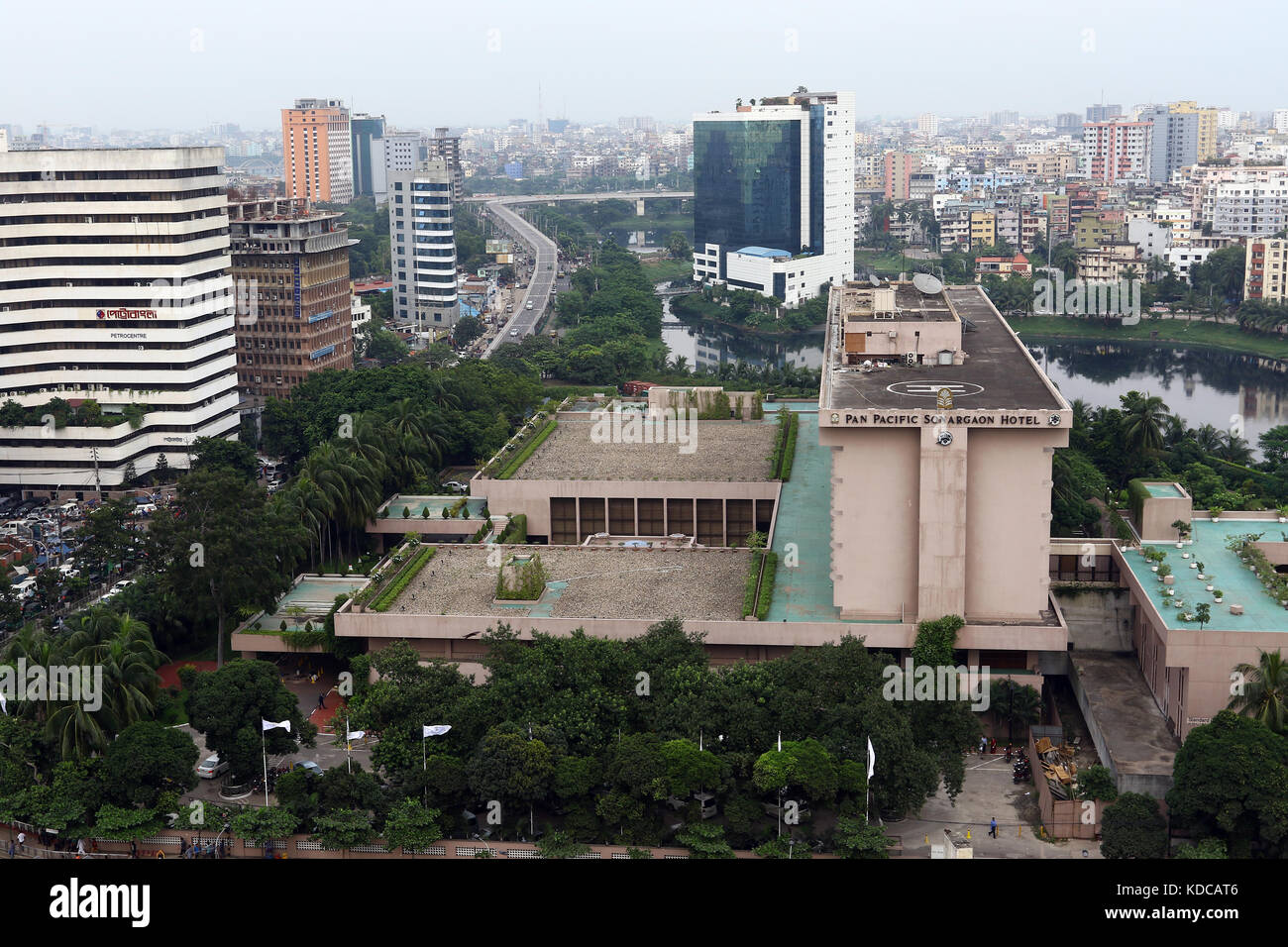 Highly populated Dhaka city crammed with unplanned buildings Stock ...